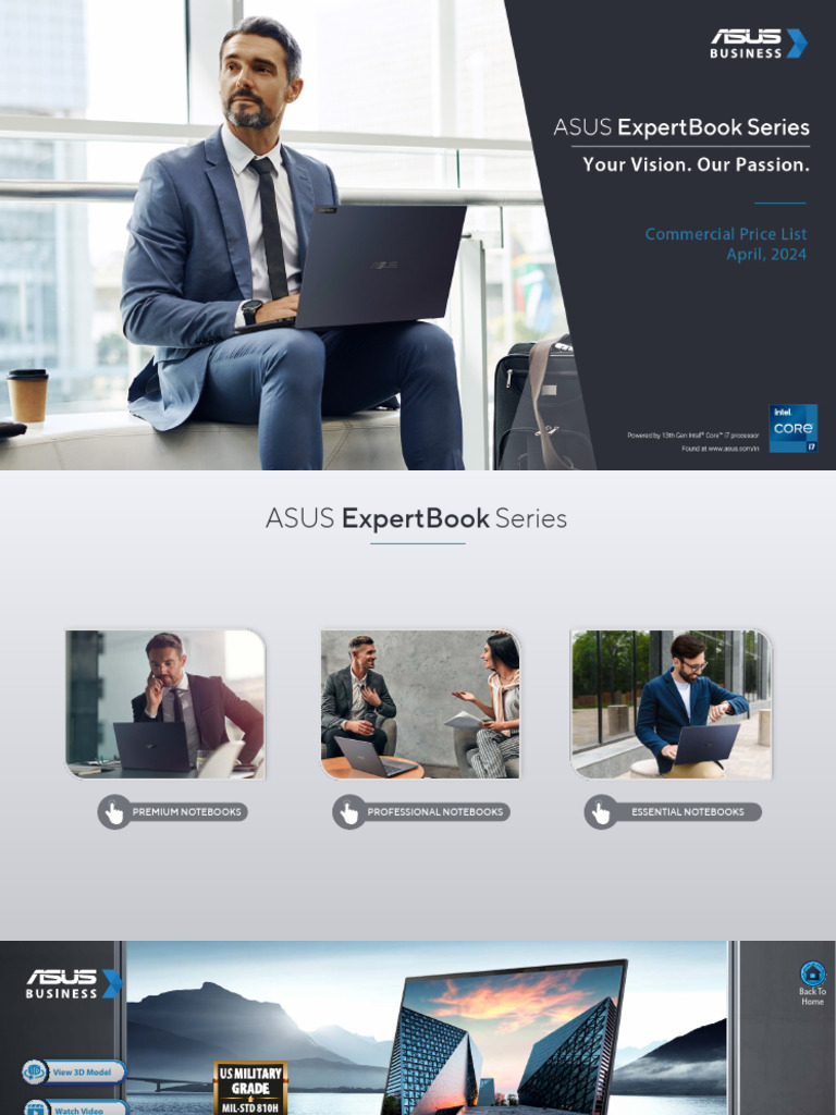 ASUS ExpertBook April 2024 Price List 2 | PDF | Usb | Intel