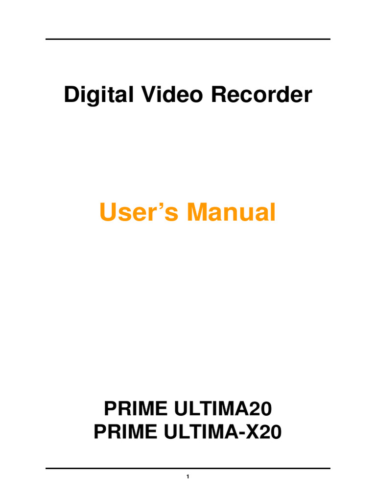 Prime Ultima Manual V01 | PDF | Electromagnetic Interference | Hard ...