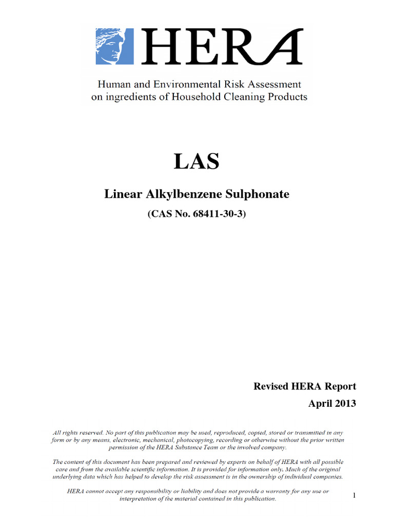 HERA-LAS Revised April 2013 Final1 | PDF | Sewage Treatment | Anaerobic ...