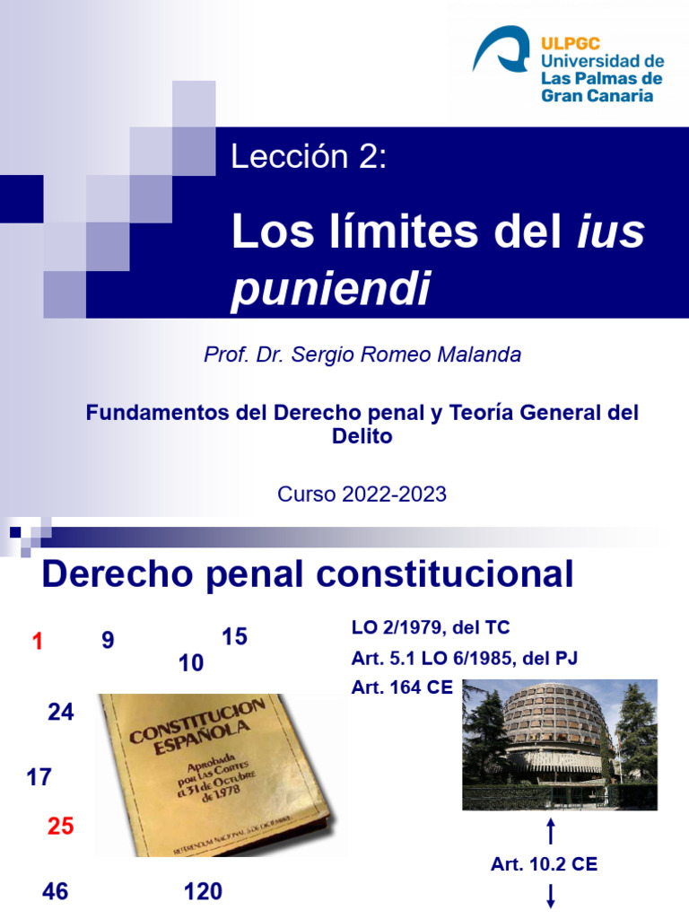 Lección 2-Límites Del Ius Puniendi 2023 | PDF | Castigos | Derecho penal