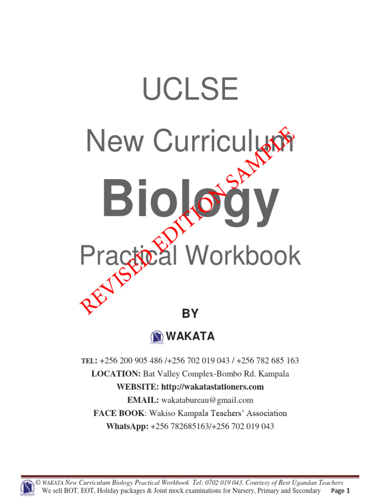 CBC Revised Biology Practical Workbook Sample 0782685163 | PDF | Diet ...