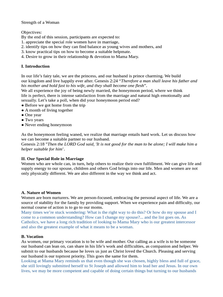Strength of A Woman | PDF | Marriage