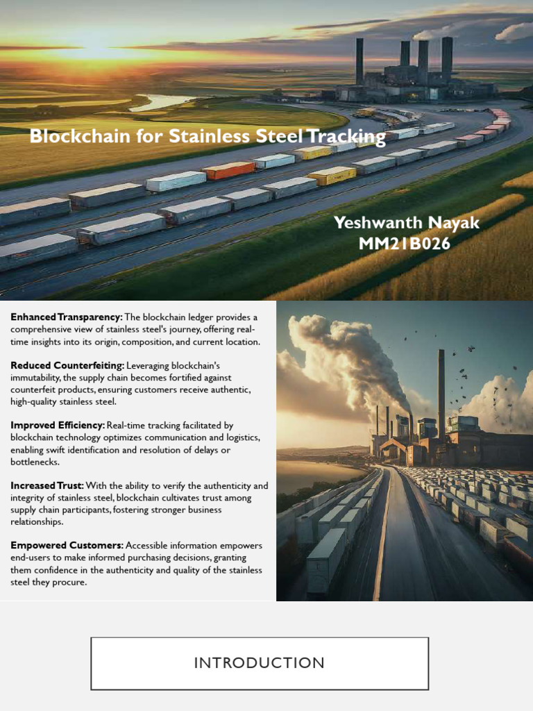 Blockchain For Stainless Steel Tracking - PPT | PDF | Supply Chain ...