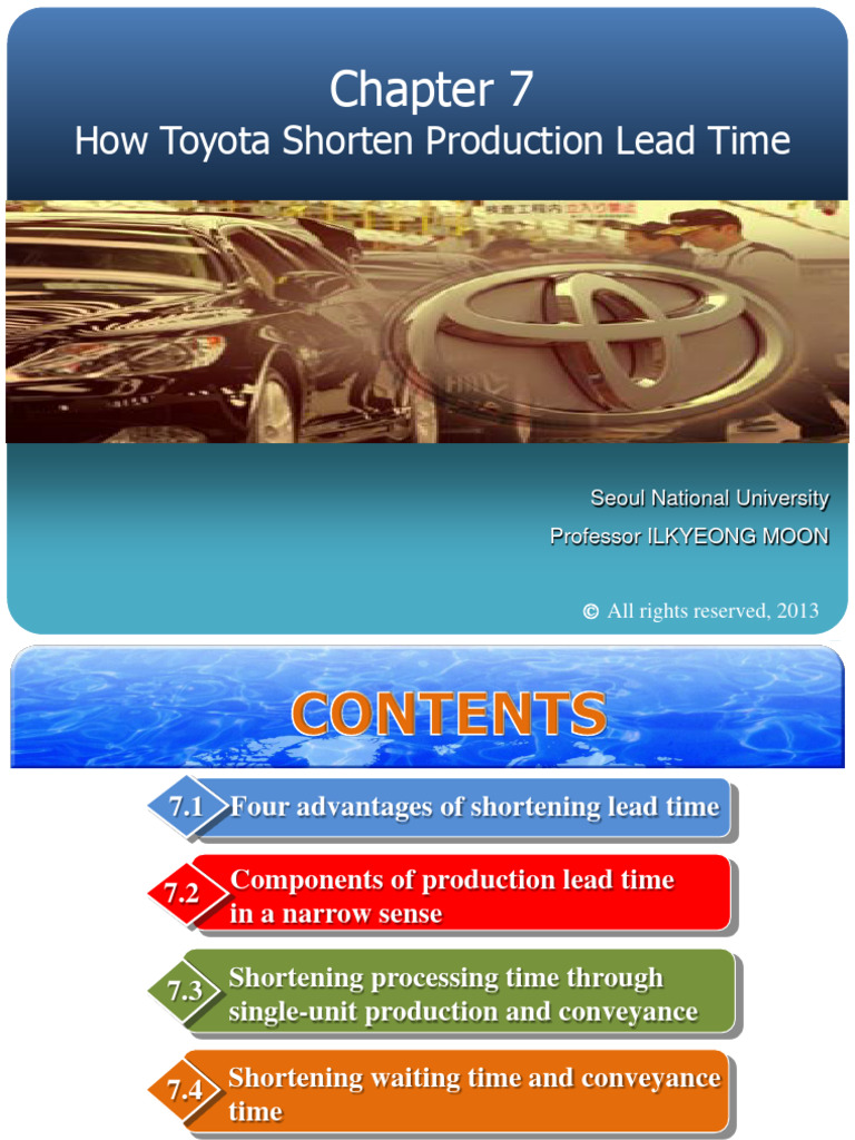 How Toyota Shorten Production Lead Time | PDF | Division Of Labour ...