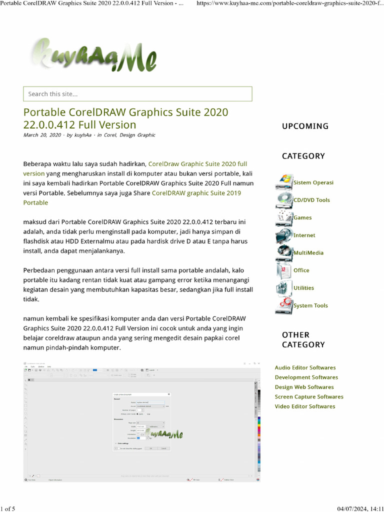 Panduan CorelDraw GS 2020 Portable | PDF