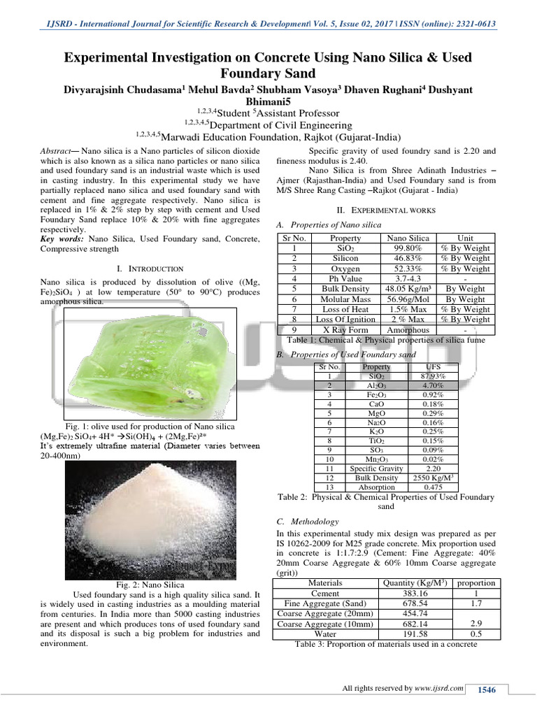 IJSRDV5I21190 | PDF | Concrete | Silicon Dioxide