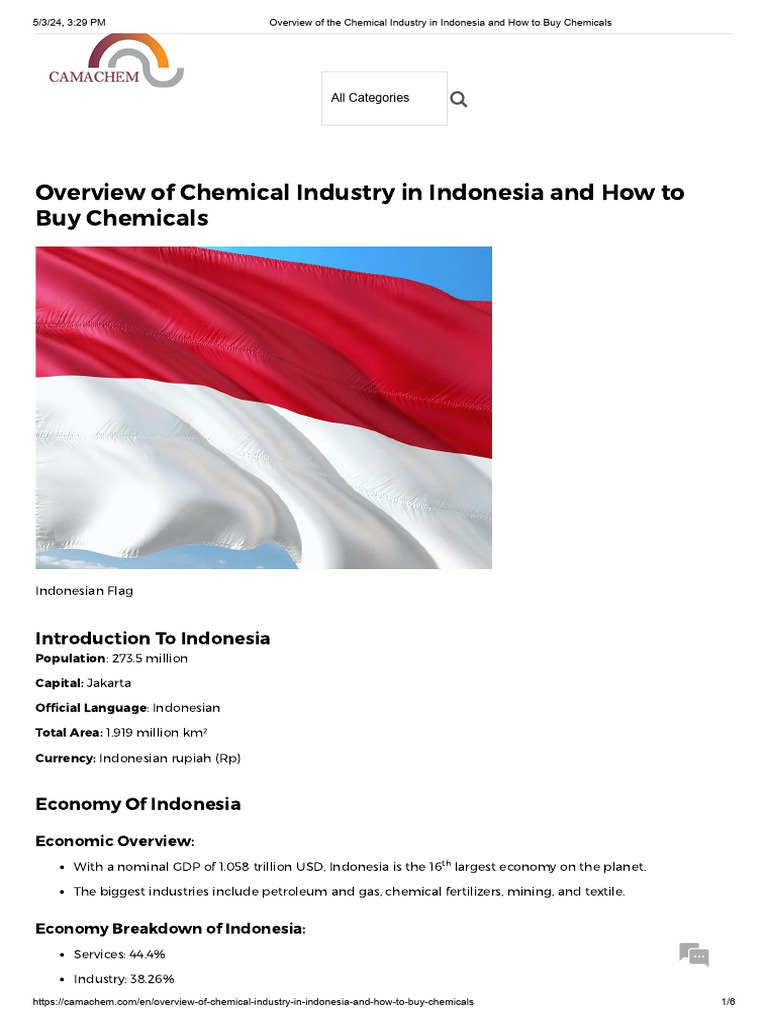 Overview of The Chemical Industry in Indonesia and How To Buy Chemicals | PDF | Indonesia ...