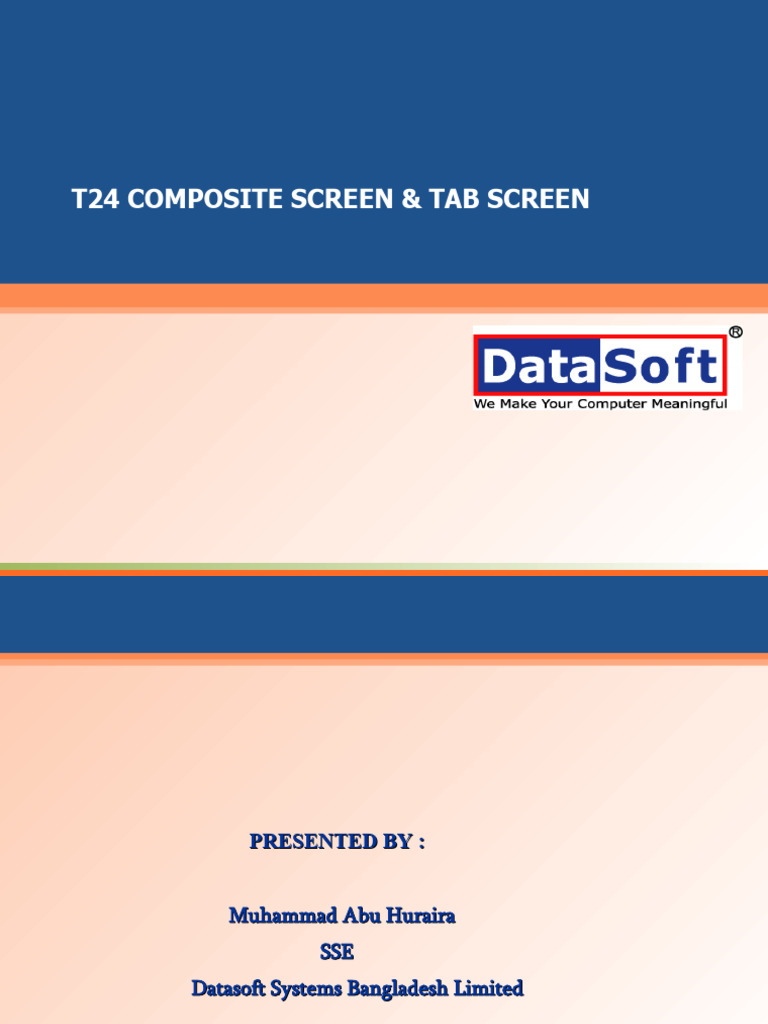 T24 Composite and Tab Screen Guide | PDF | Html | Software