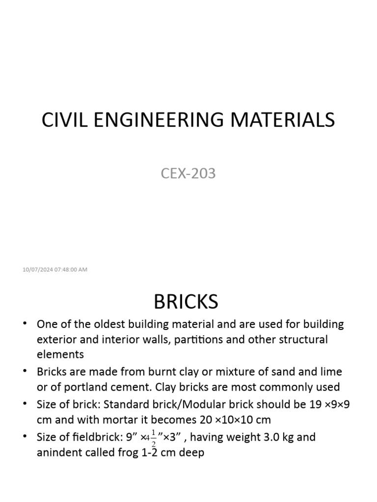 02 Bricks | PDF | Brick | Lime (Material)