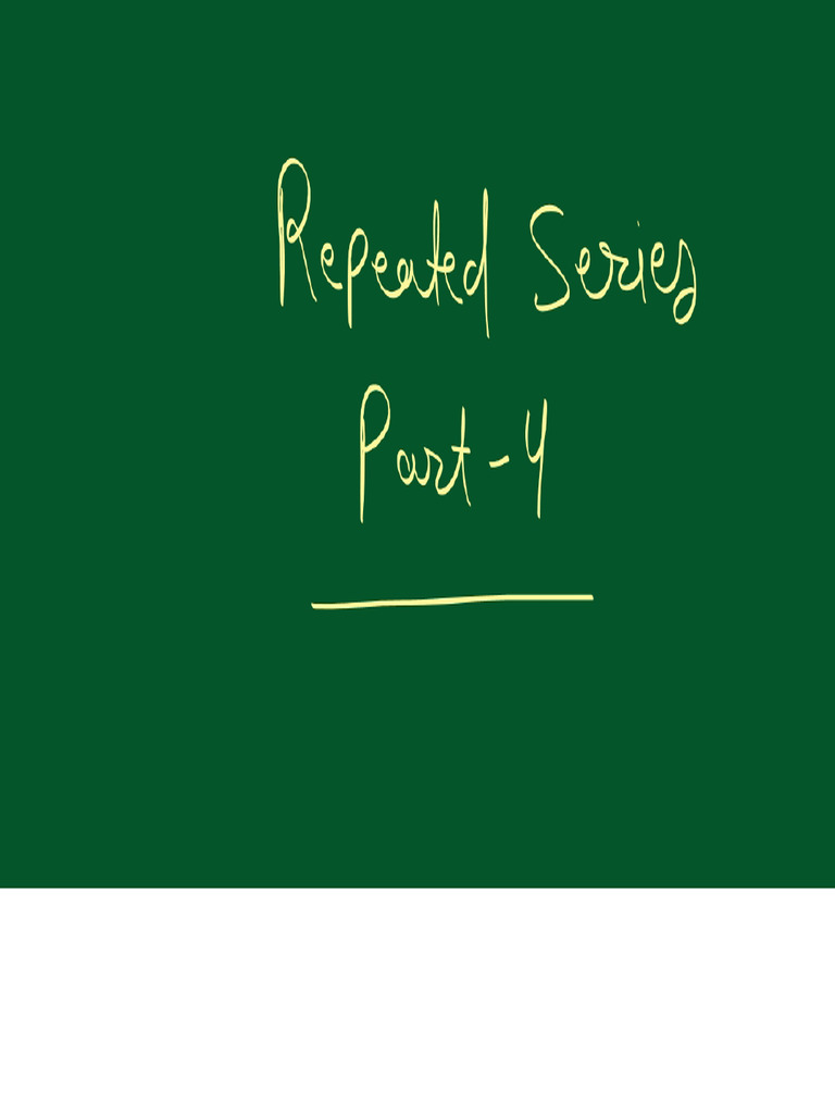 030) Repeated Series -04???????? | PDF