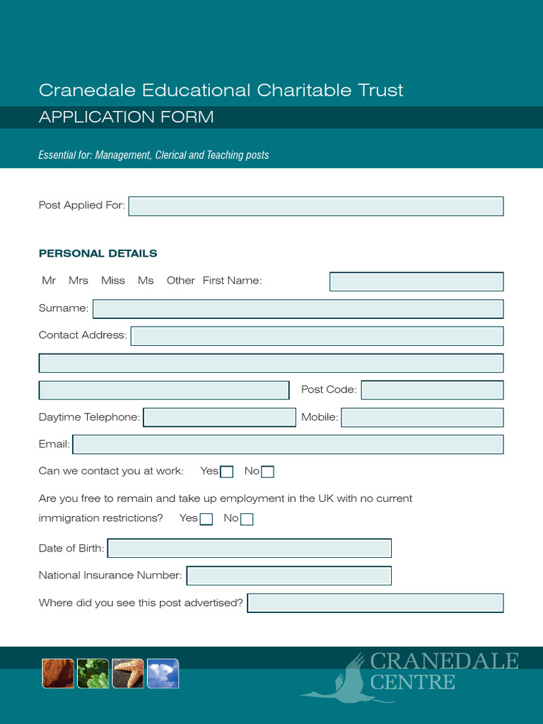 Cranedale Job Application Form | PDF | Criminal Record