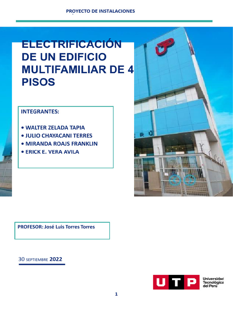 Proyecto Electrico, Vivienda Multifamiliar (Avance 5) Correcciones | PDF | Cableado eléctrico ...