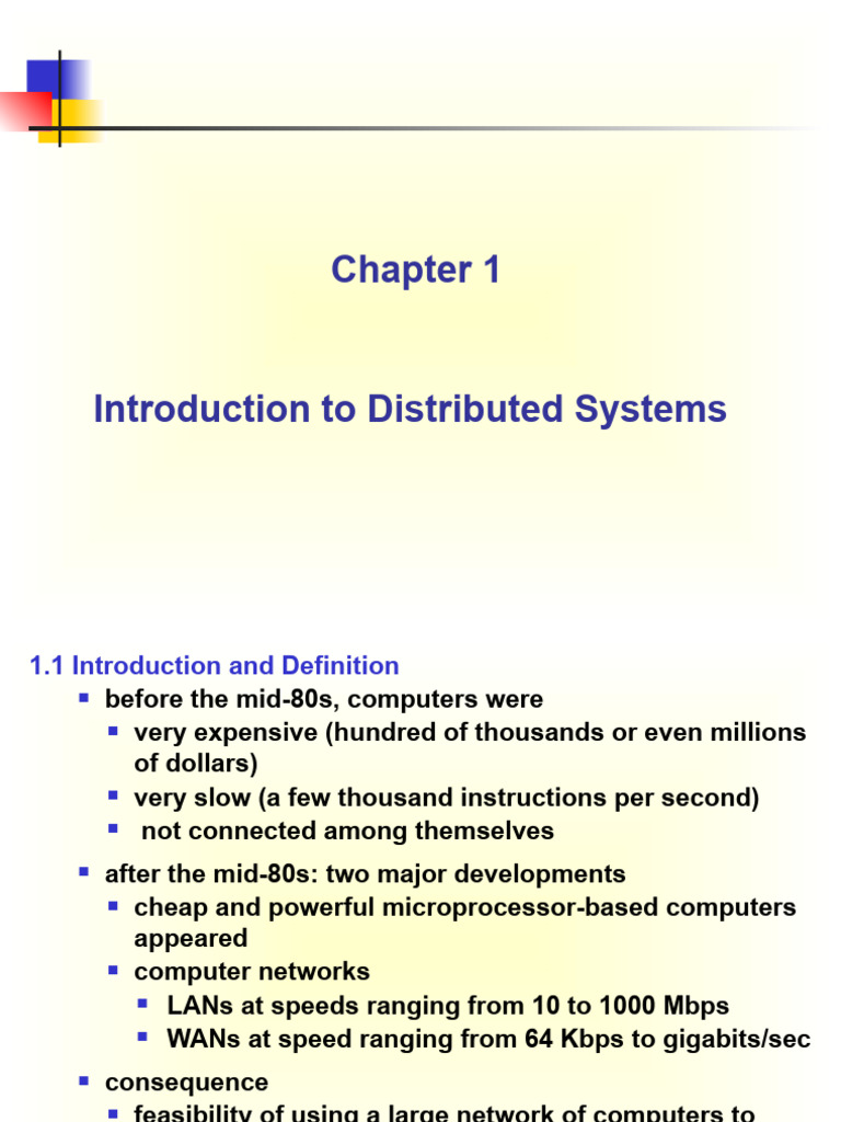 Chapter 1 Introduction | PDF | Client–Server Model | Scalability
