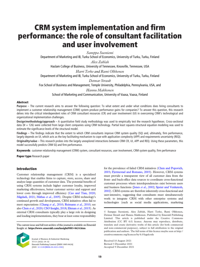 2 Crm System Implementation And Pdf Customer Relationship Management Validity Statistics