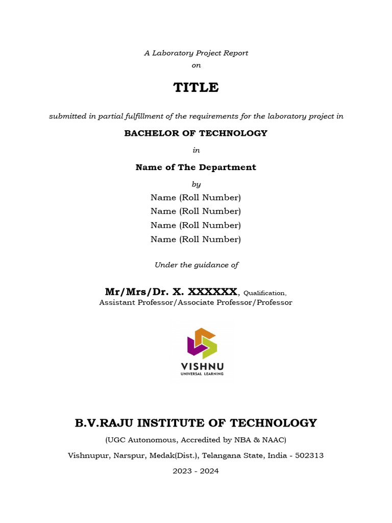 Cover Page and First Page | PDF
