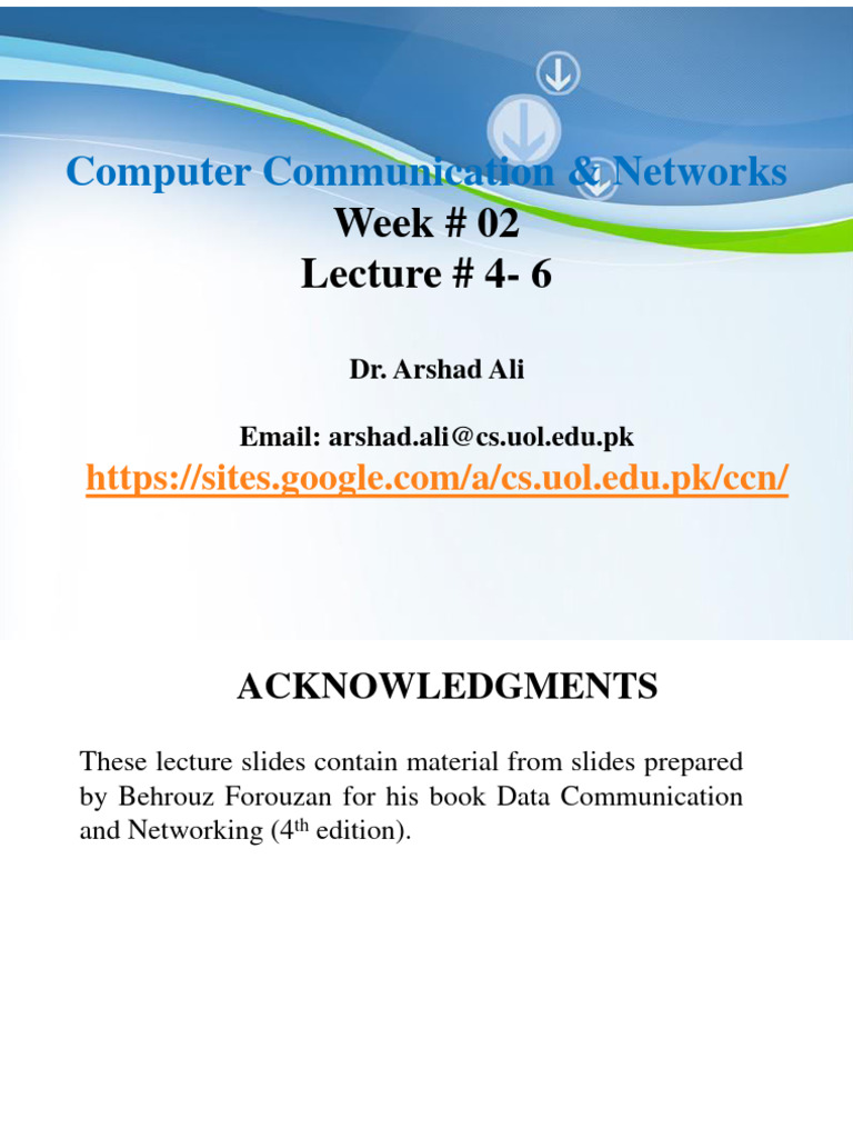CCN - Week-2 (Lec - 4-6) - S15 | PDF | Osi Model | Internet Protocol Suite