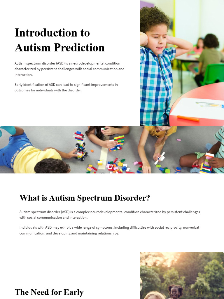 Introduction To Autism Prediction Pdf Machine Learning Autism Spectrum