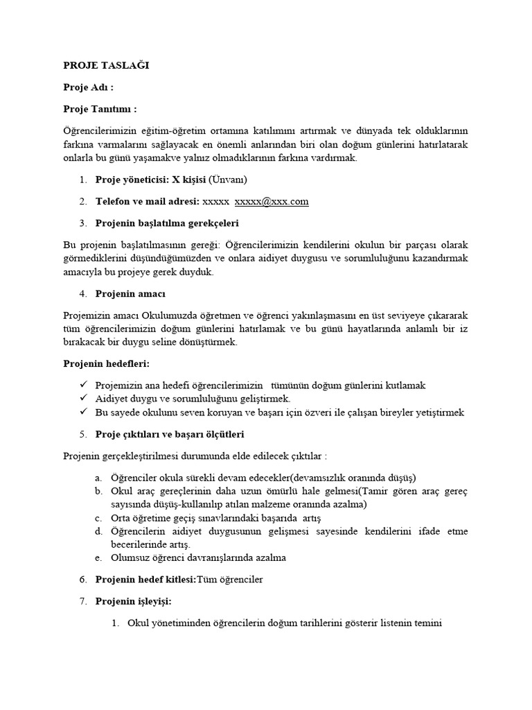 Ornek Proje | PDF