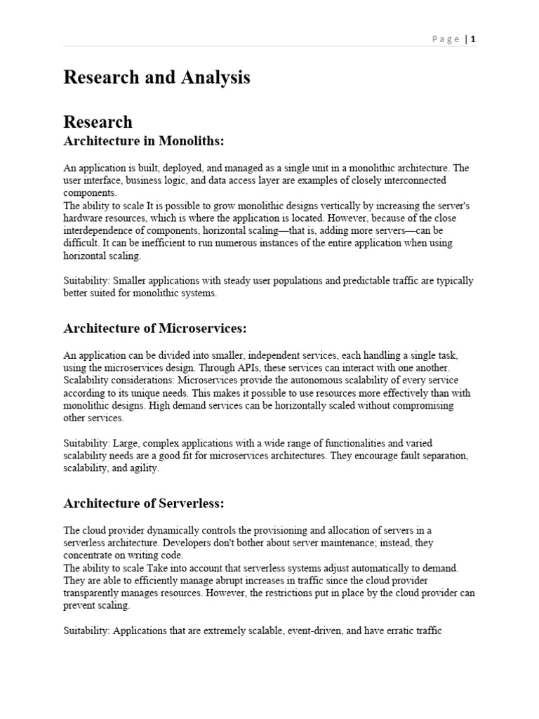 Research and Analysis | PDF | Scalability | Cloud Computing
