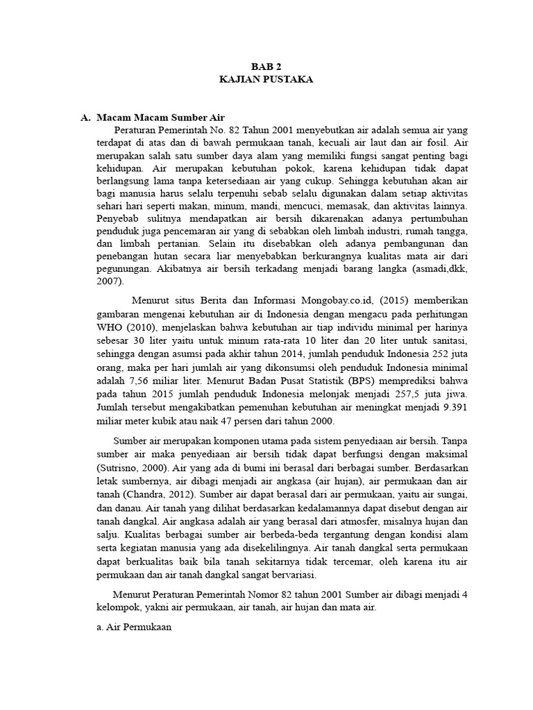 Sumber dan Syarat Air Bersih | PDF | Griya & Taman | Sains & Matematika