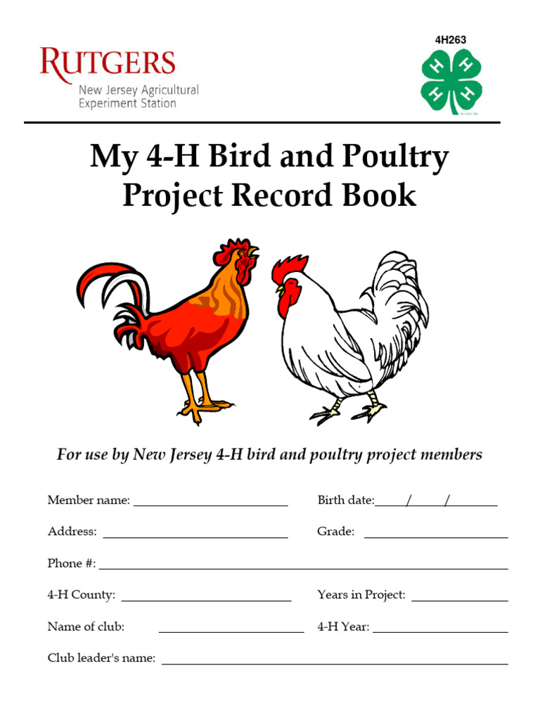 Poultry Record Book Writeable | PDF | Poultry Farming | Chicken