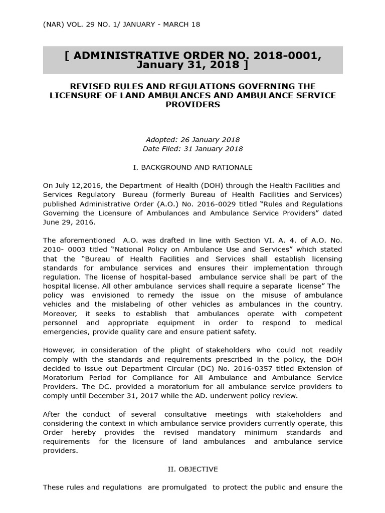 Revised Ambulance Licensing Rules | PDF | Emergency Medical Services ...