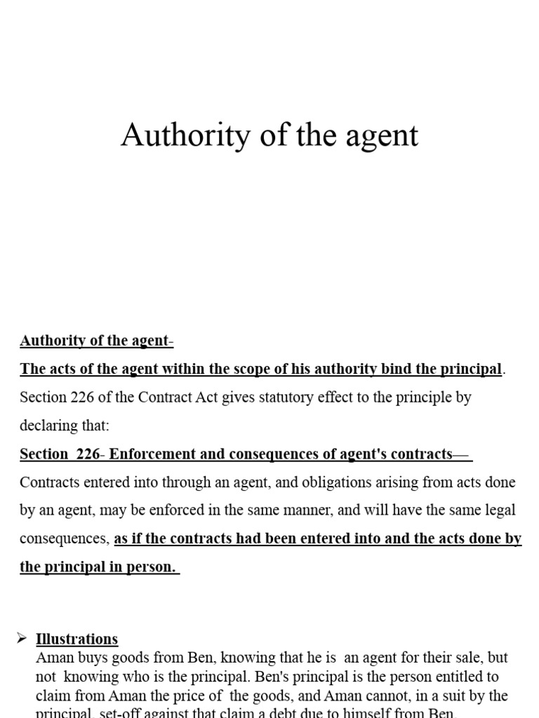 Understanding Agent's Authority | PDF | Law Of Agency | Private Law