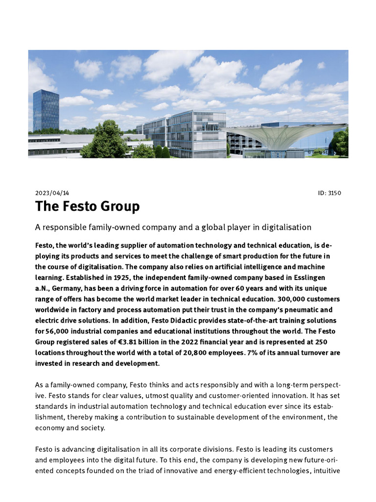 Festo_Group_EN | PDF | Automation | Artificial Intelligence