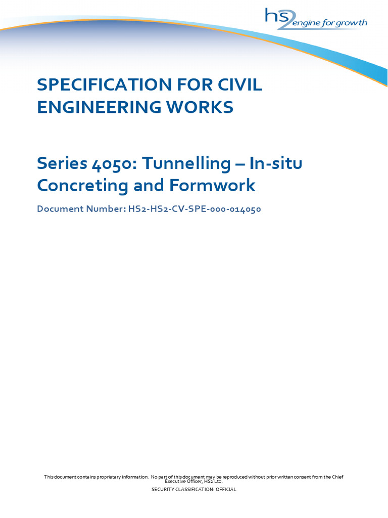 Hs2-Hs2-Cv-Spe-000-014050 (P01) | PDF | Concrete | Specification ...