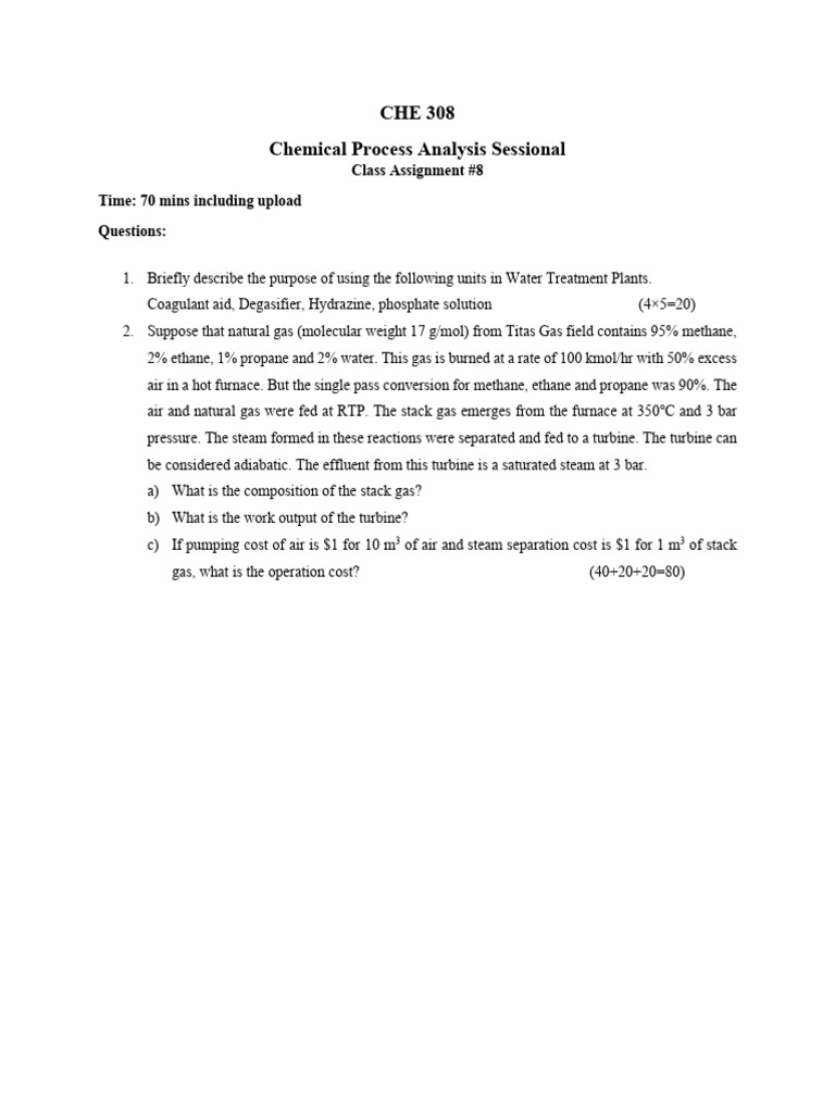 Che 308 CW 8 | PDF | Teaching Methods & Materials | Technology ...