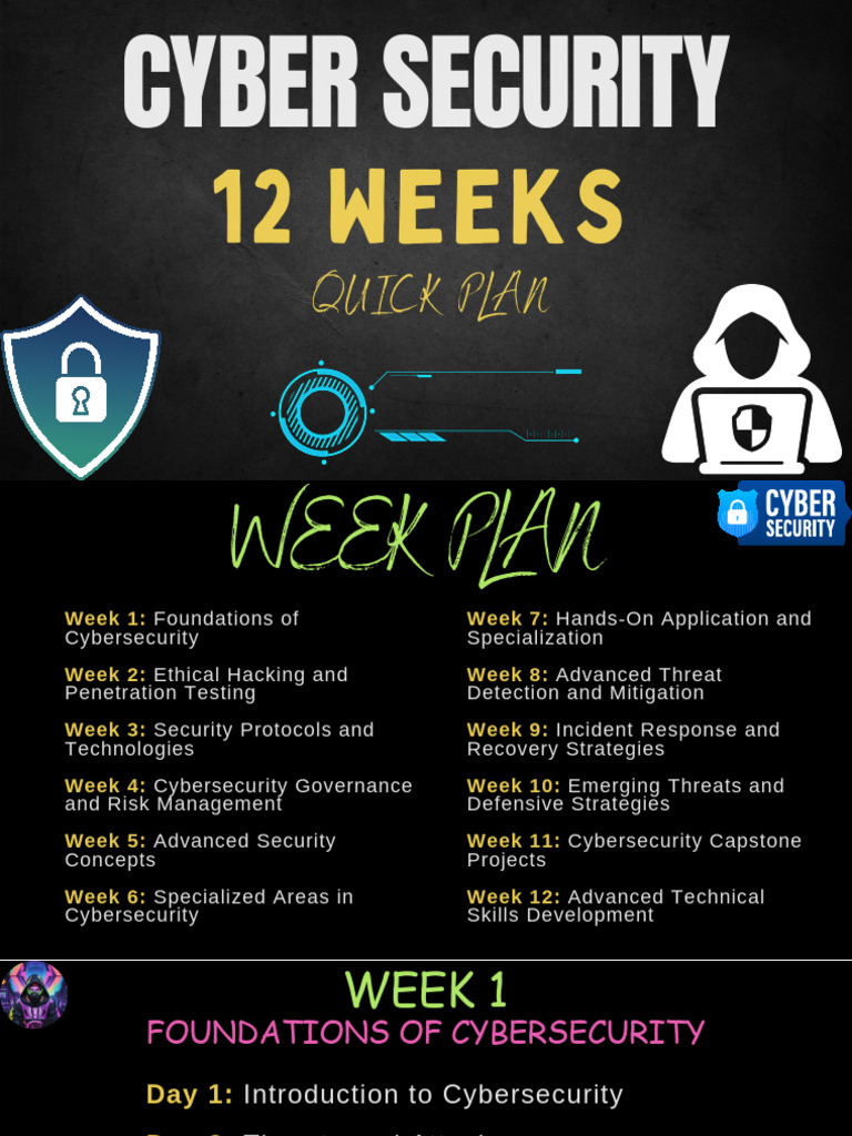 12-Week Cybersecurity Training Plan | PDF | Security | Computer Security