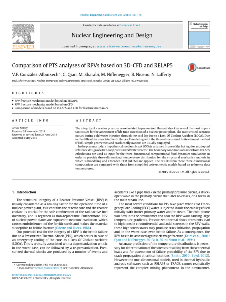 Comparison of PTS Analyses of RPVs Based On 3D-CFD and RELAP52015NED ...