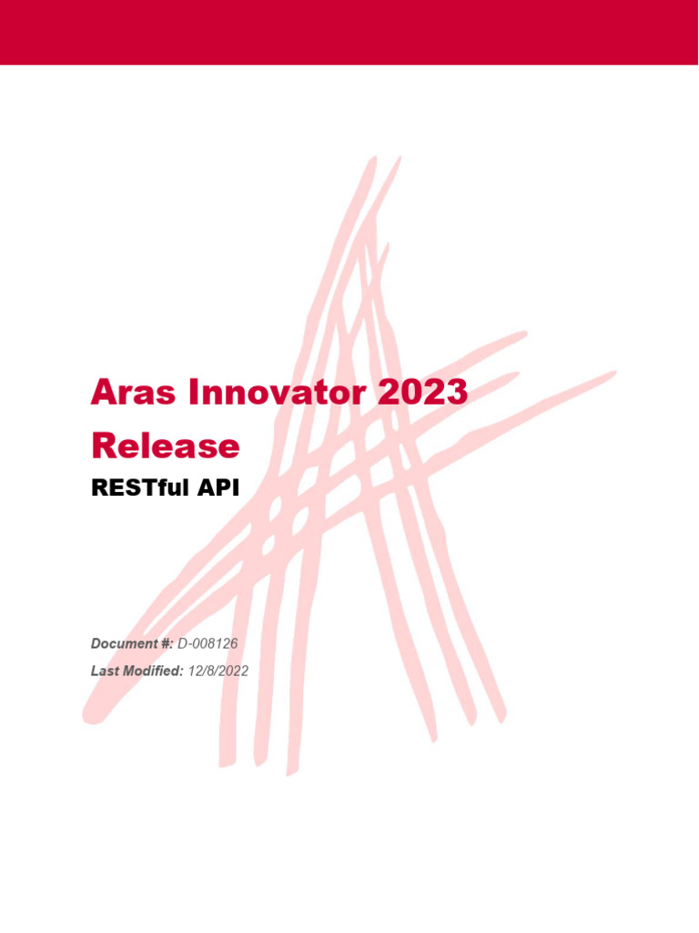 Aras Innovator 2023 Release - RESTful API | Download Free PDF | Computer Science | Software