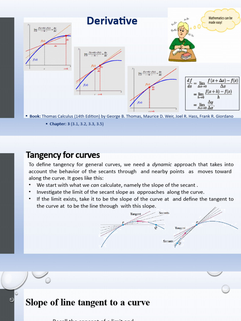 Session 4 (Derivatives) | PDF | Derivative | Tangent