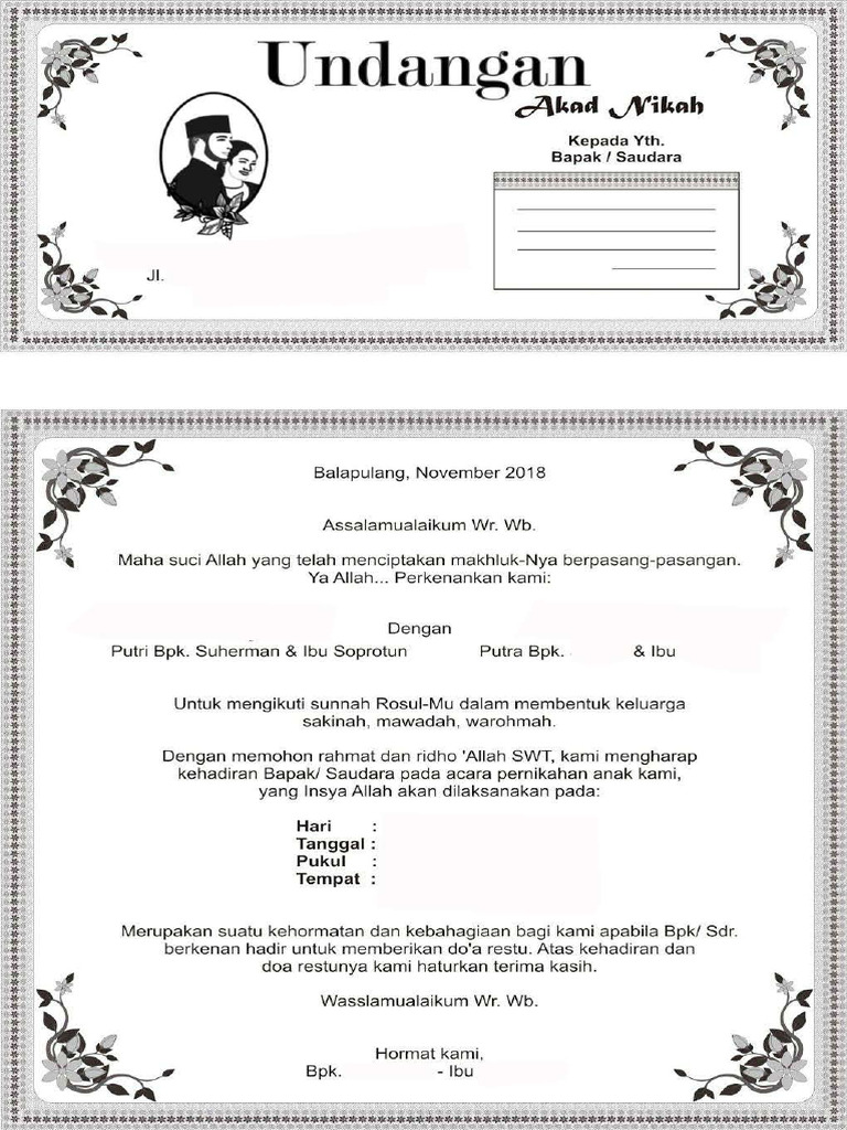 Undangan Nikah | PDF
