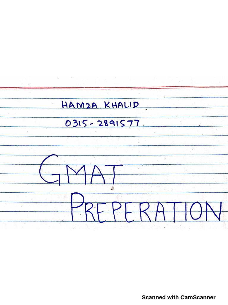 GMAT Quant Notes | PDF
