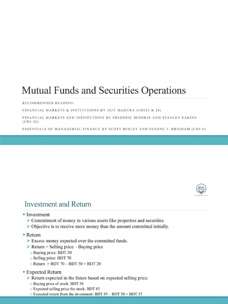 Mutual Funds Pdf
