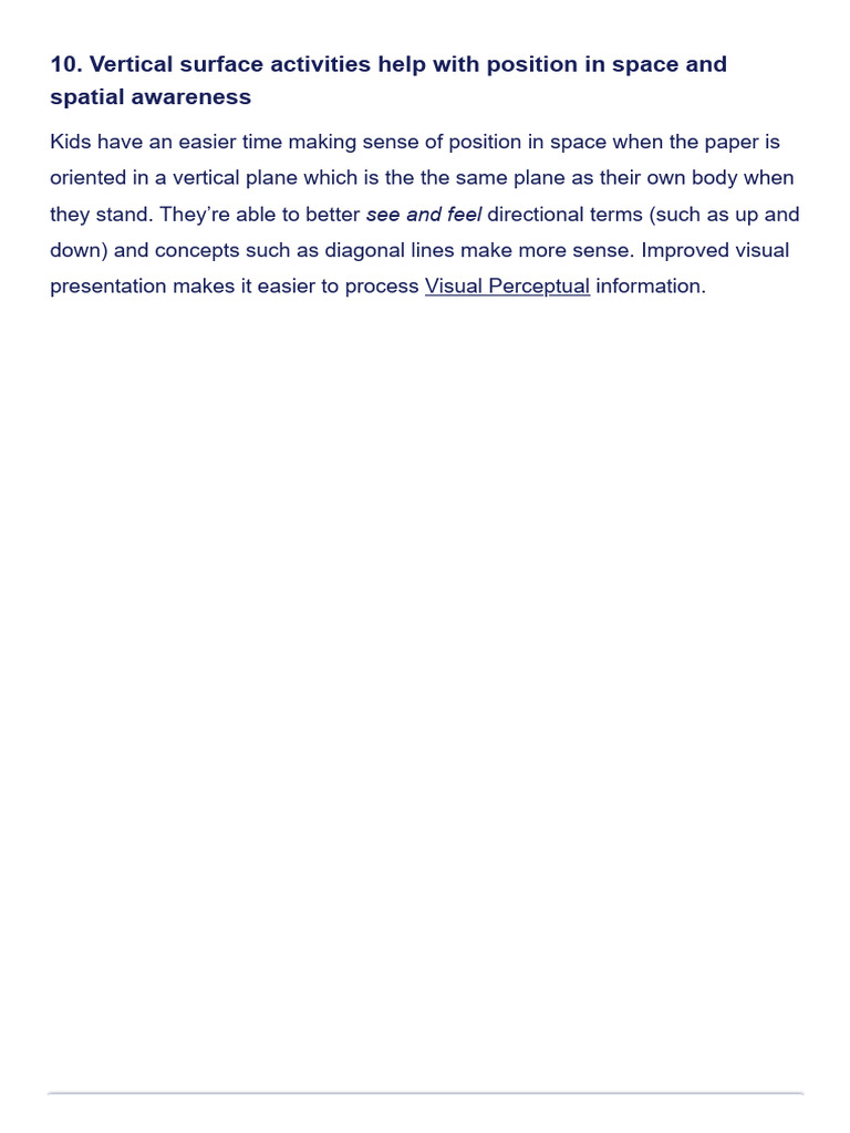 Benefits of Vertical Surface Activities for Kids (30+ Ideas) - 4 | PDF