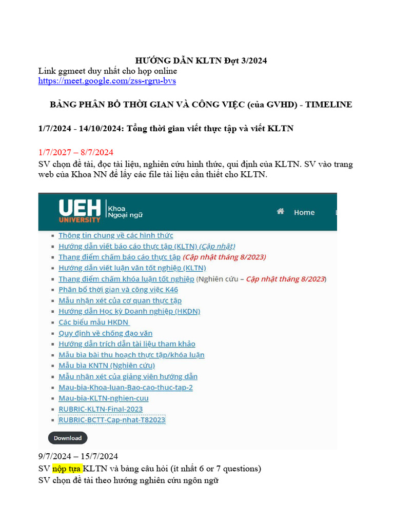 Huong Dan KLTN Dot 3 - 2024 | PDF