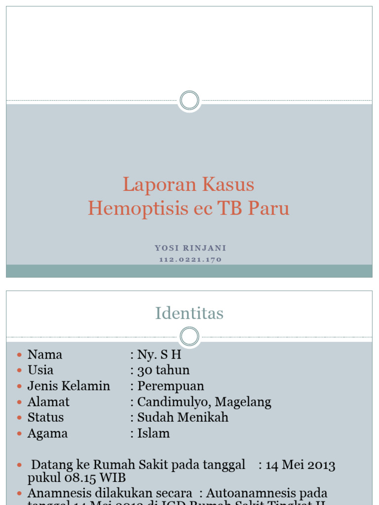 Laporan Kasus TB Paru | PDF