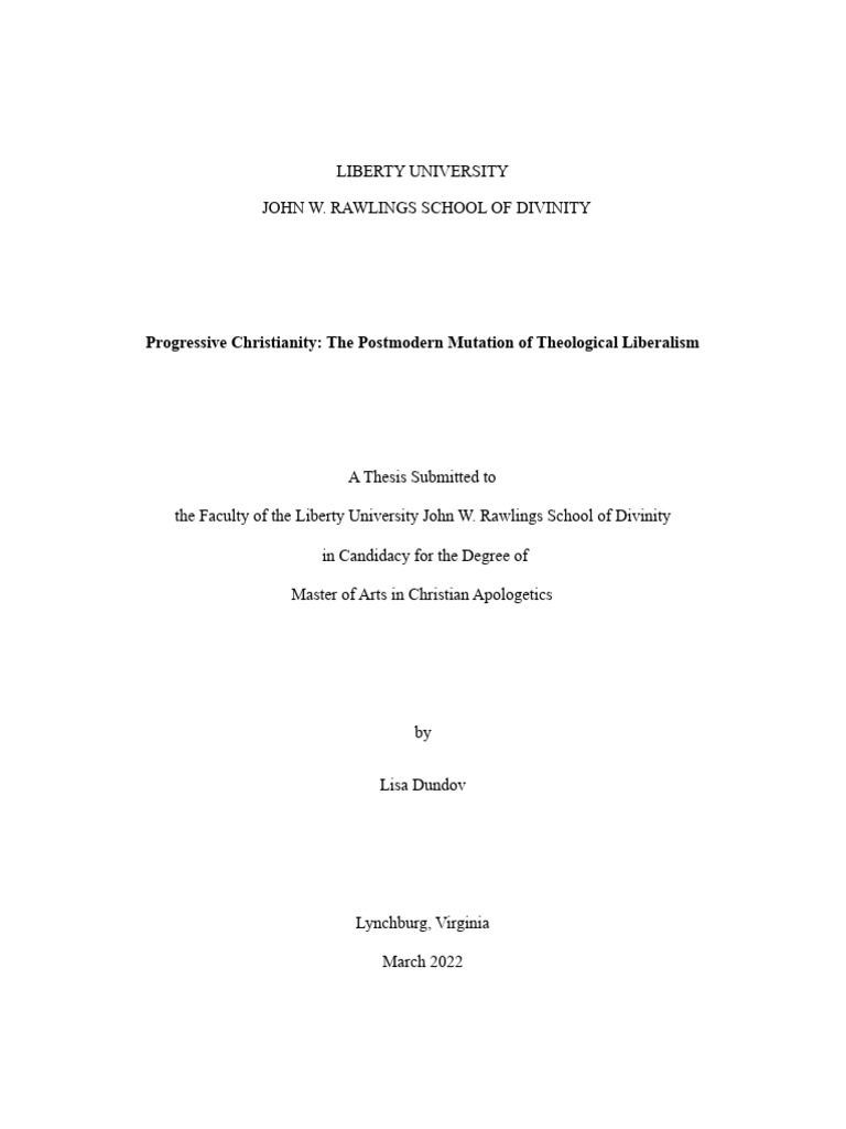 Progressive Christianity - The Postmodern Mutation of Theological ...