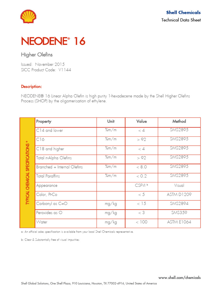Neodene 16 19 01 17q | PDF | Chemical Substances