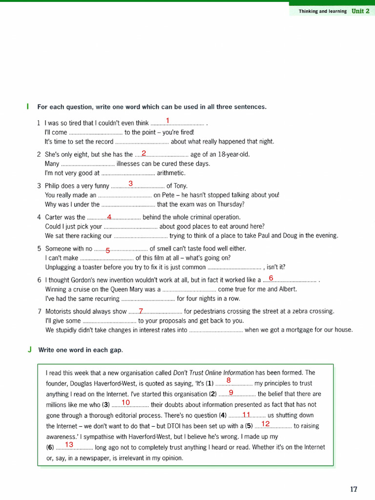 2 - D - C1-C2 - U2 - Thinking and Learning - P2 | PDF