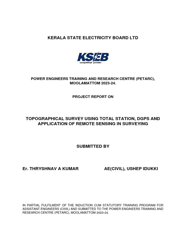 Topographical Survey Using Total Station Dgps And Application Of