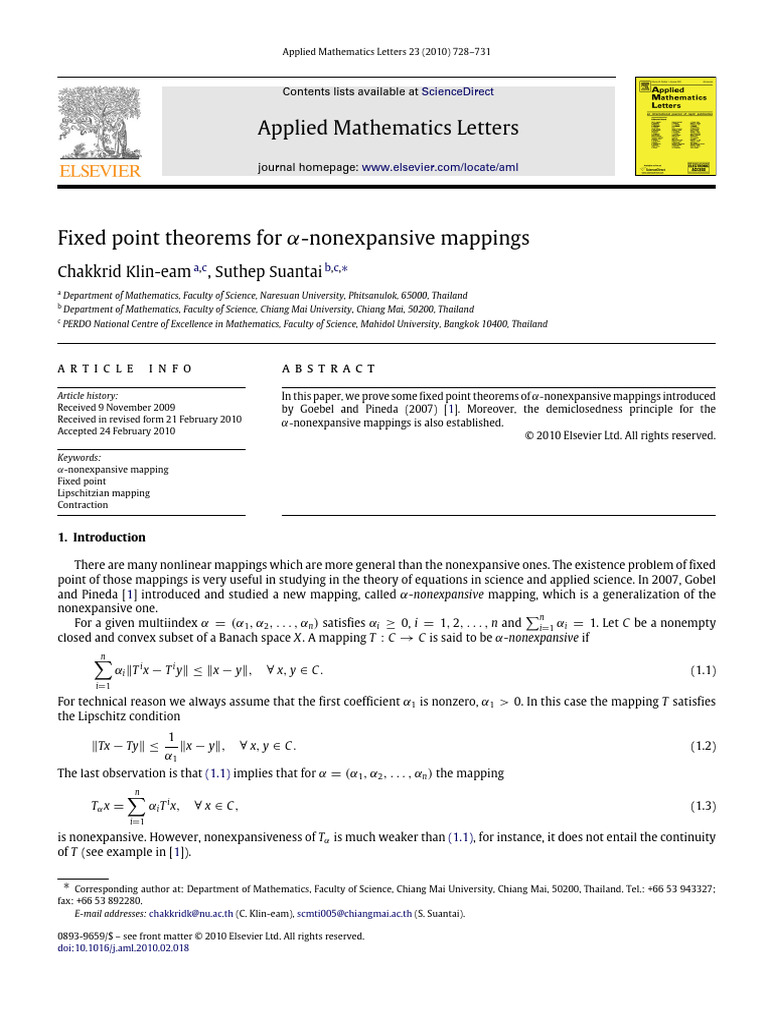 Applied Mathematics Letters: Chakkrid Klin-Eam, Suthep Suantai | PDF ...
