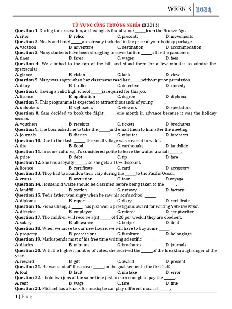 TỪ cùng trg nghĩa | PDF