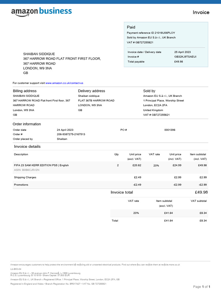Invoice | PDF | Invoice | Value Added Tax
