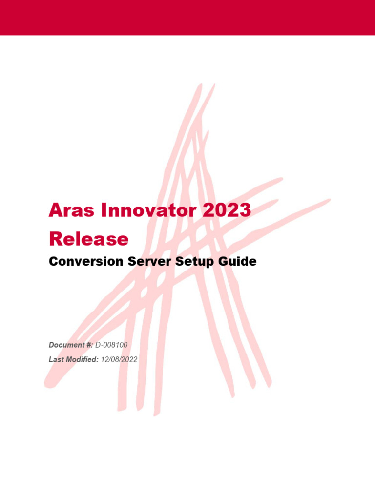 2023 Release-Conversion Server Setup Guide | PDF | Web Server | Internet & Web