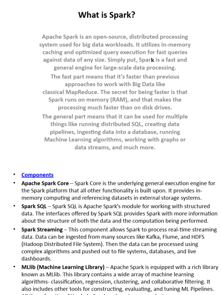 Spark | PDF | Apache Spark | Apache Hadoop Spark | PDF | Apache Spark | Apache Hadoop