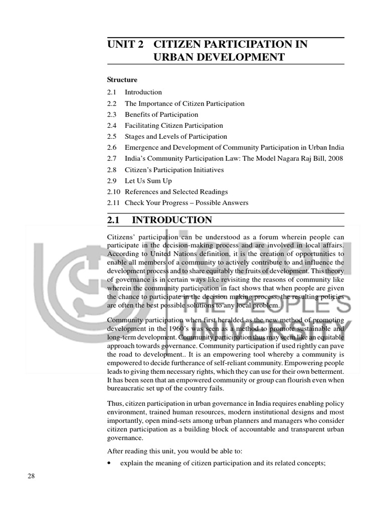 Unit 2 | PDF | Governance | Public Participation